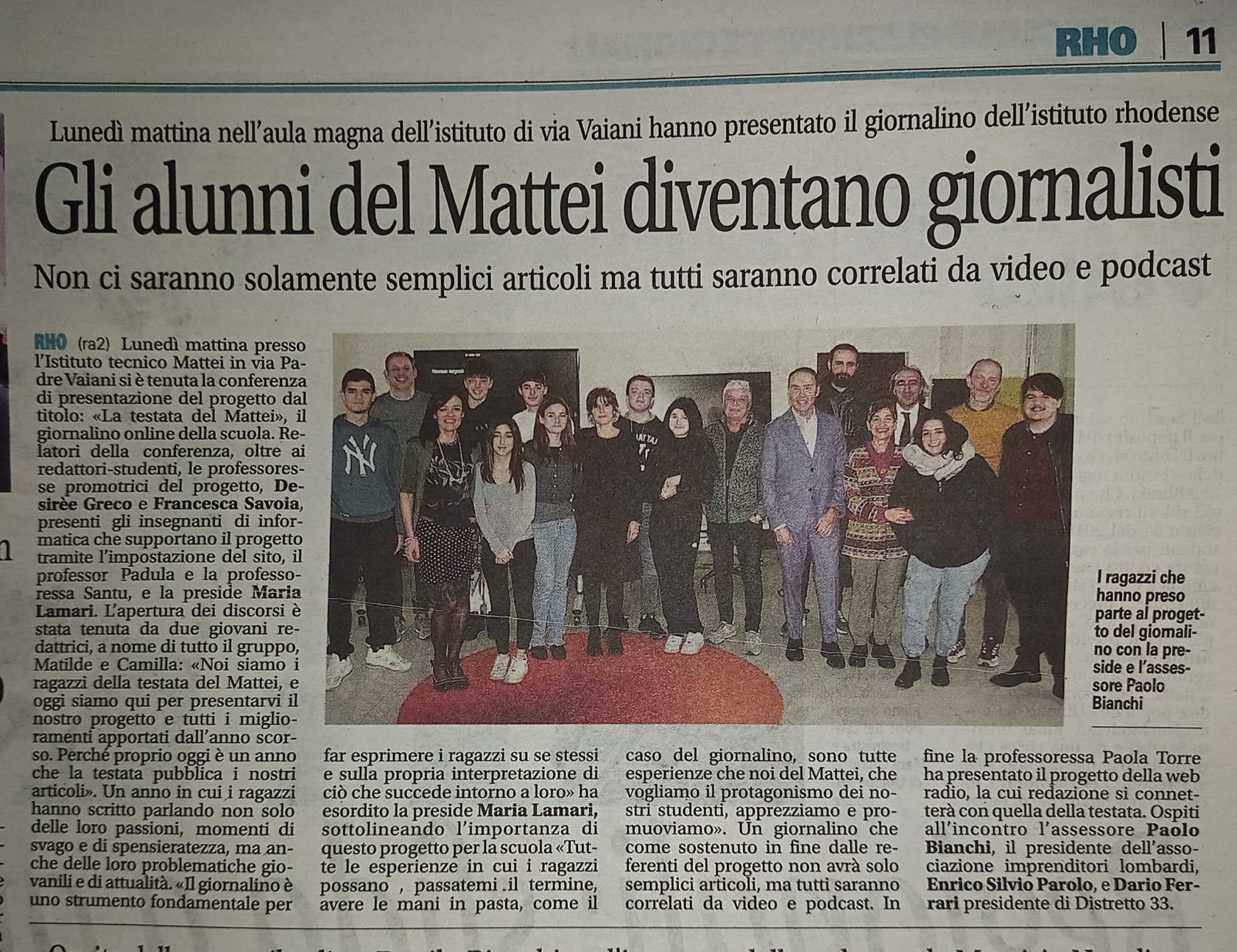 Giornalino multimediale: "La Testata del Mattei" - Istituto Tecnico ...